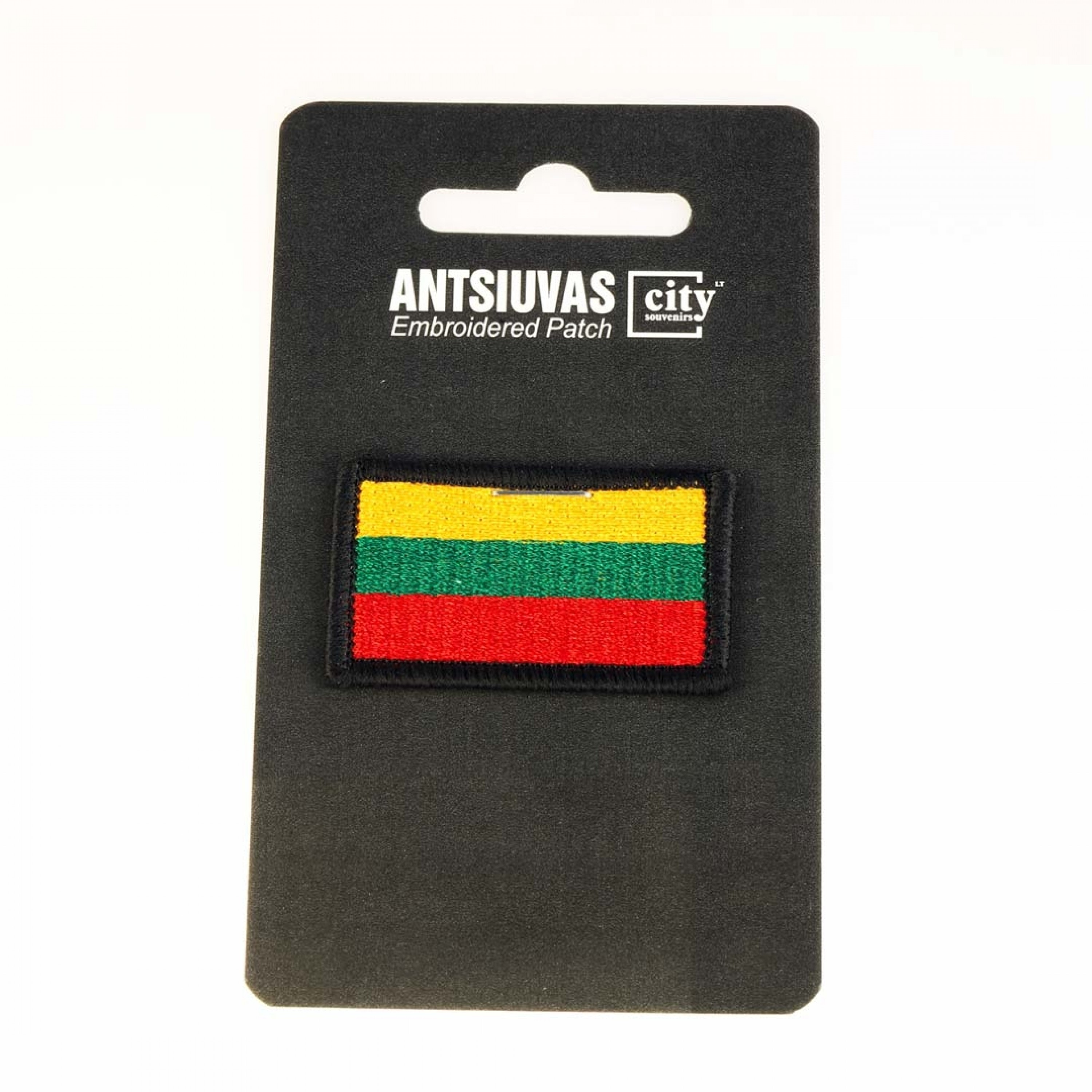 Embroidered patch Lithuanian tricolor flag, price | Citysouvenirs.lt