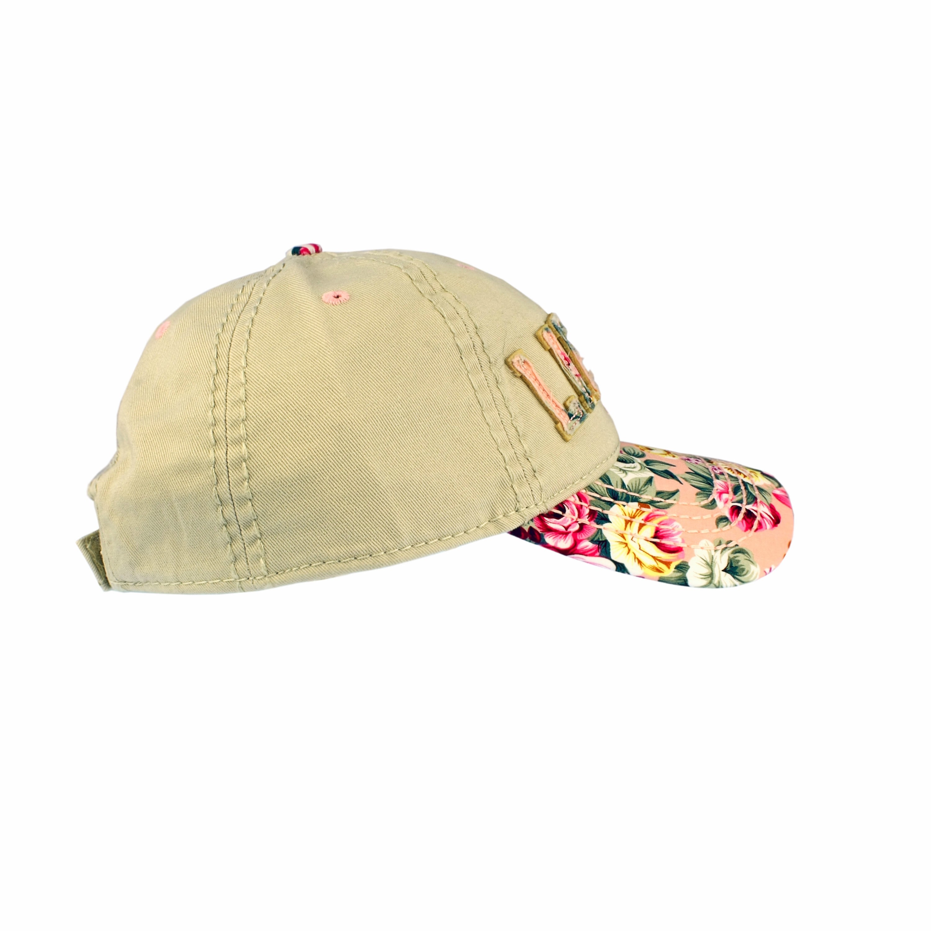 Beige color women baseball floral cap Lithuania, price | Citysouvenirs.lt