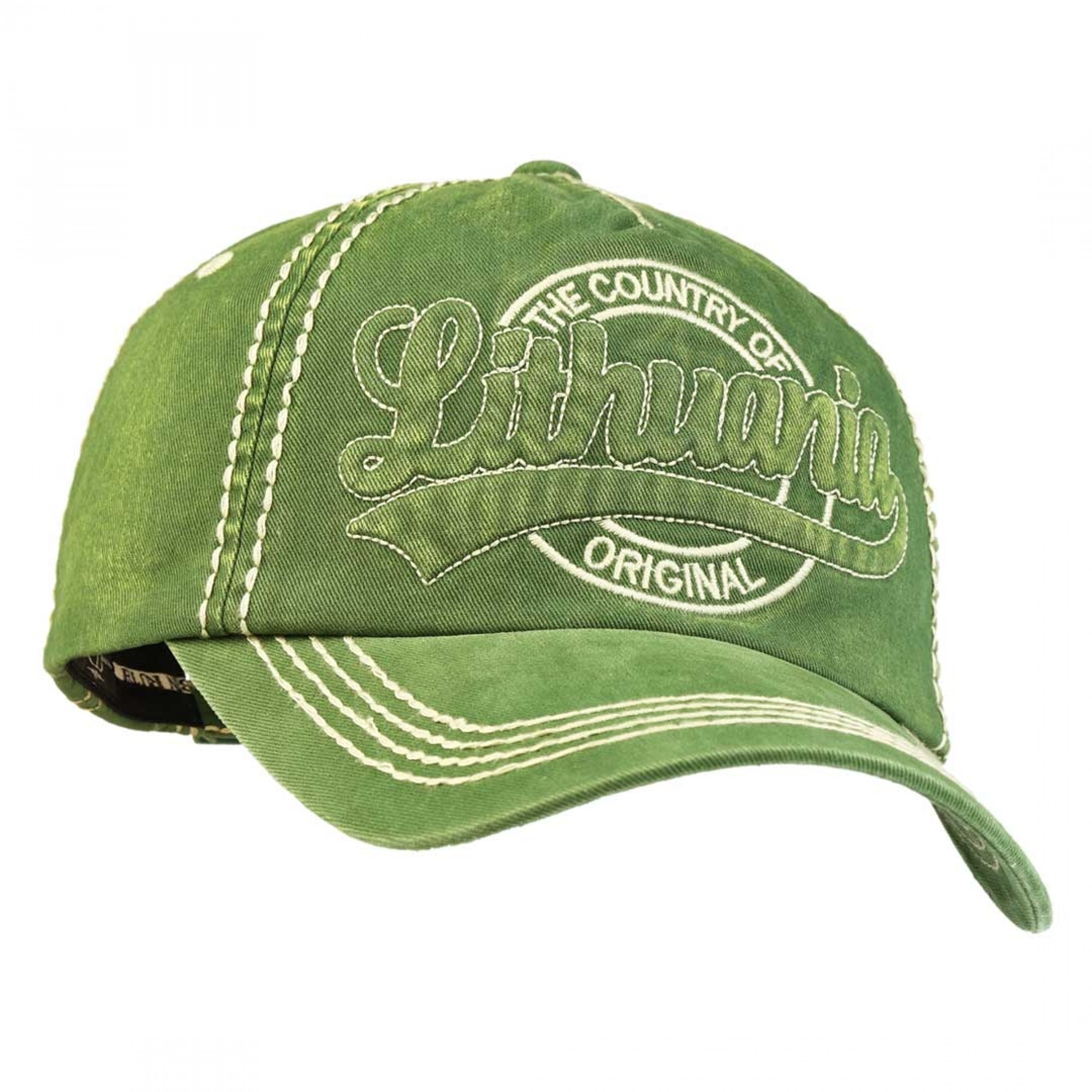 Green denim baseball cap Lithuania, price | Citysouvenirs.lt