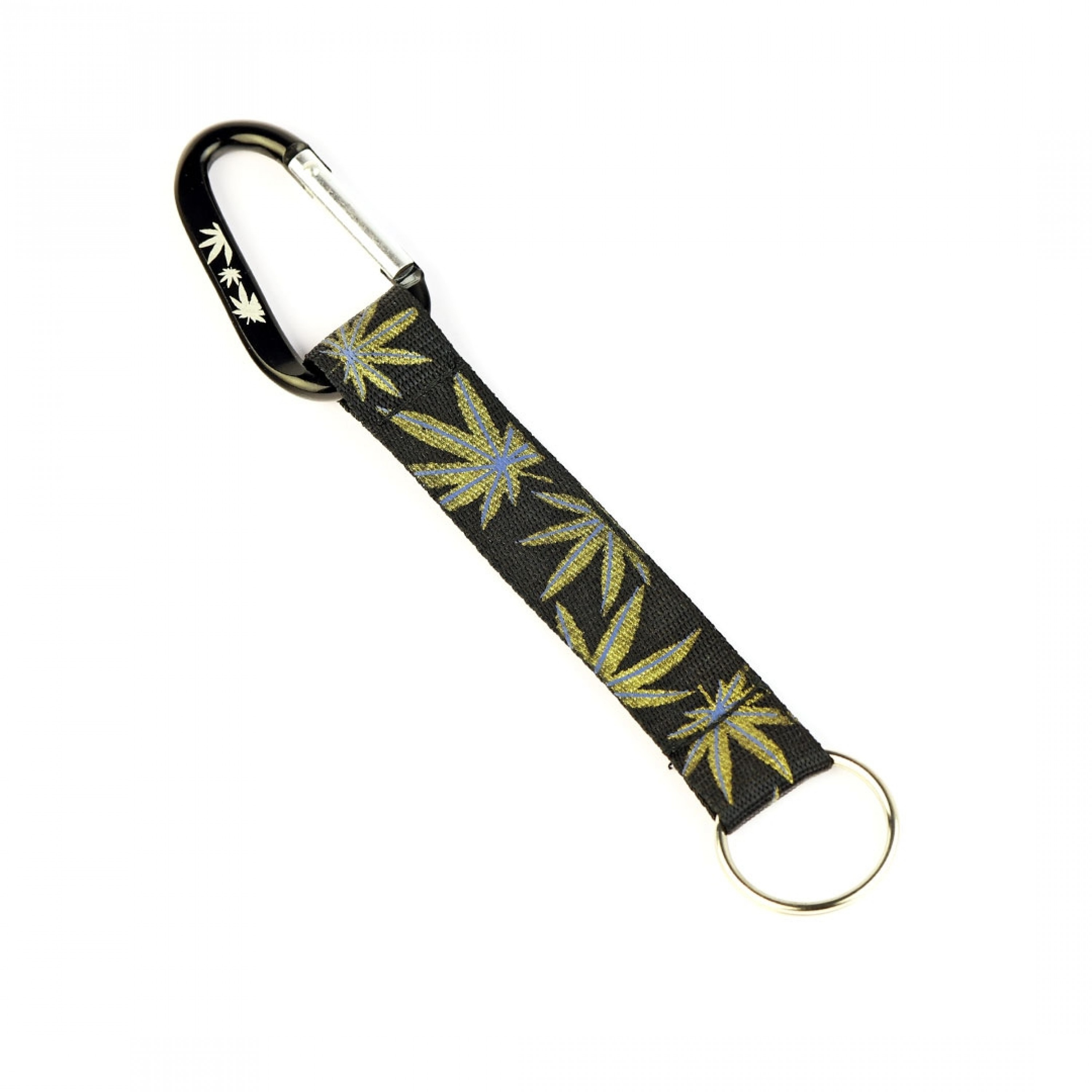 Black weed keychain with carabine, price | Citysouvenirs.lt