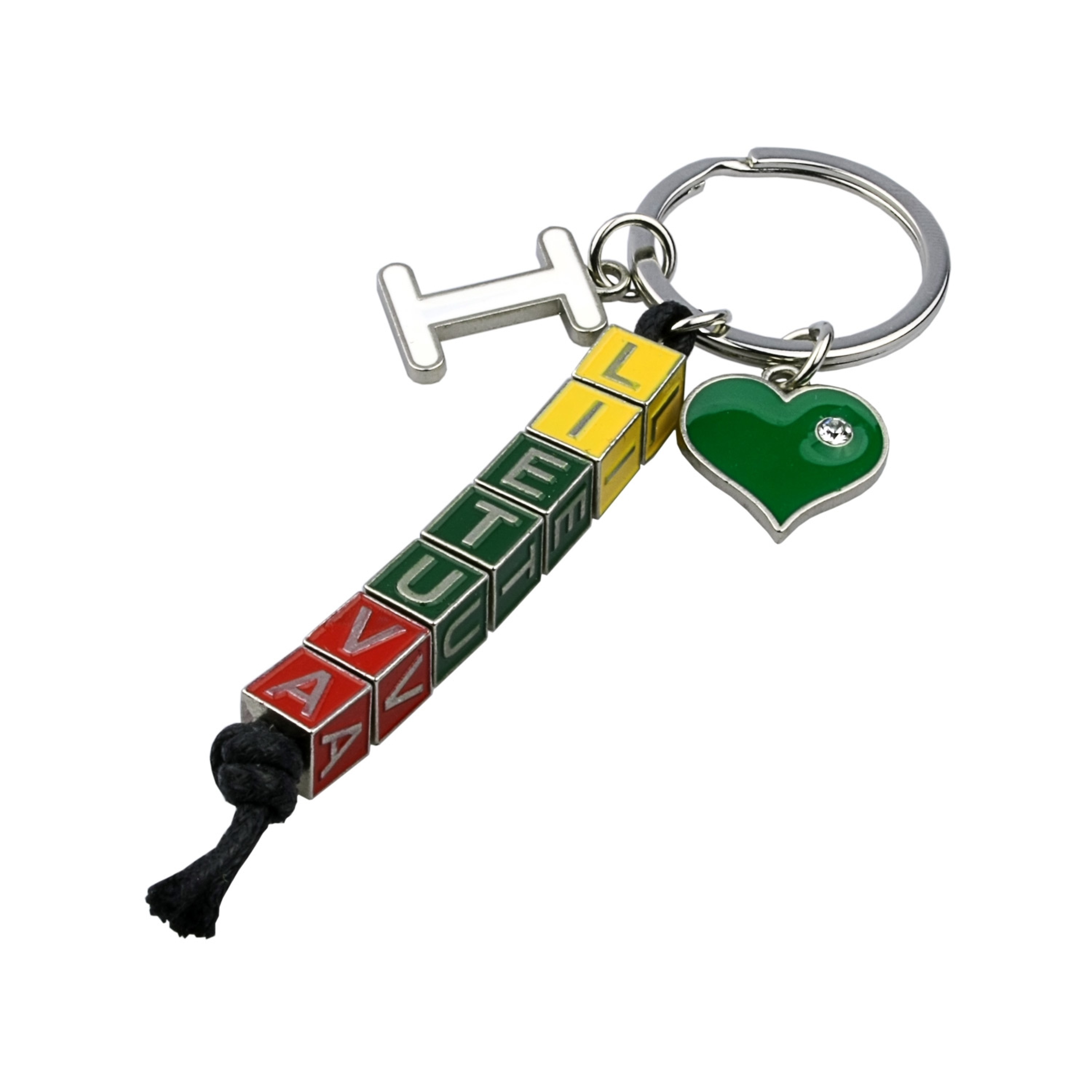 Metal souvenir key chain I love Lietuva, price | Citysouvenirs.lt