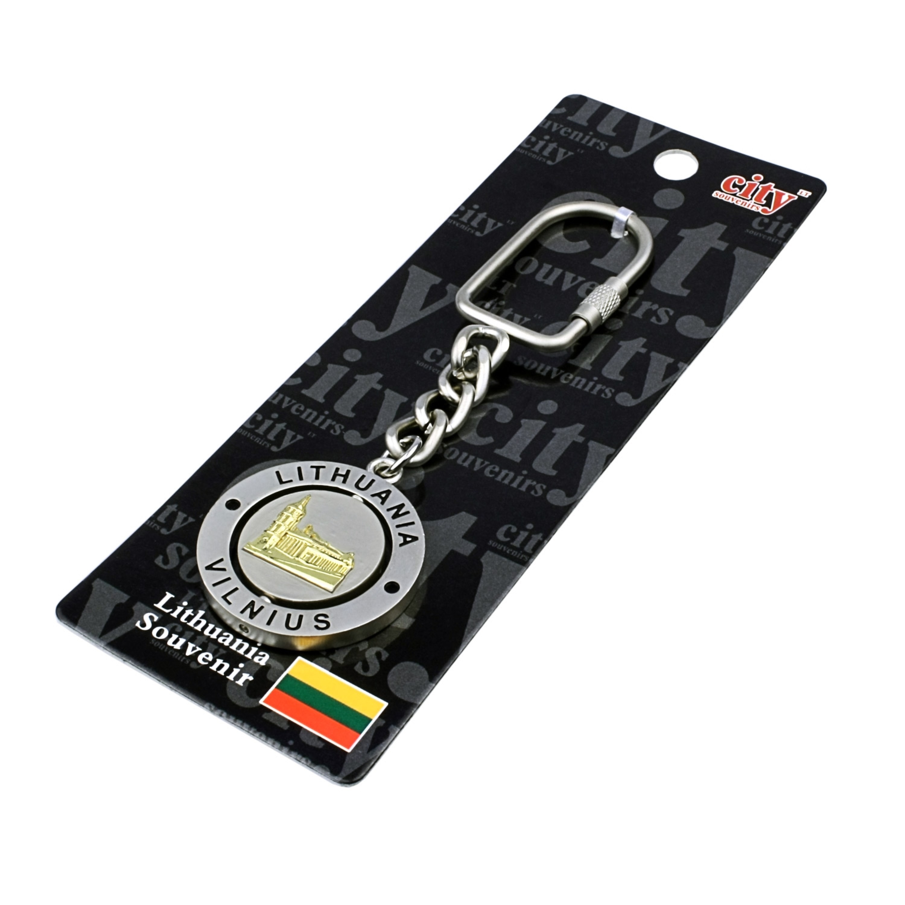 Metal souvenir key chain Vilnius Lithuania, price | Citysouvenirs.lt