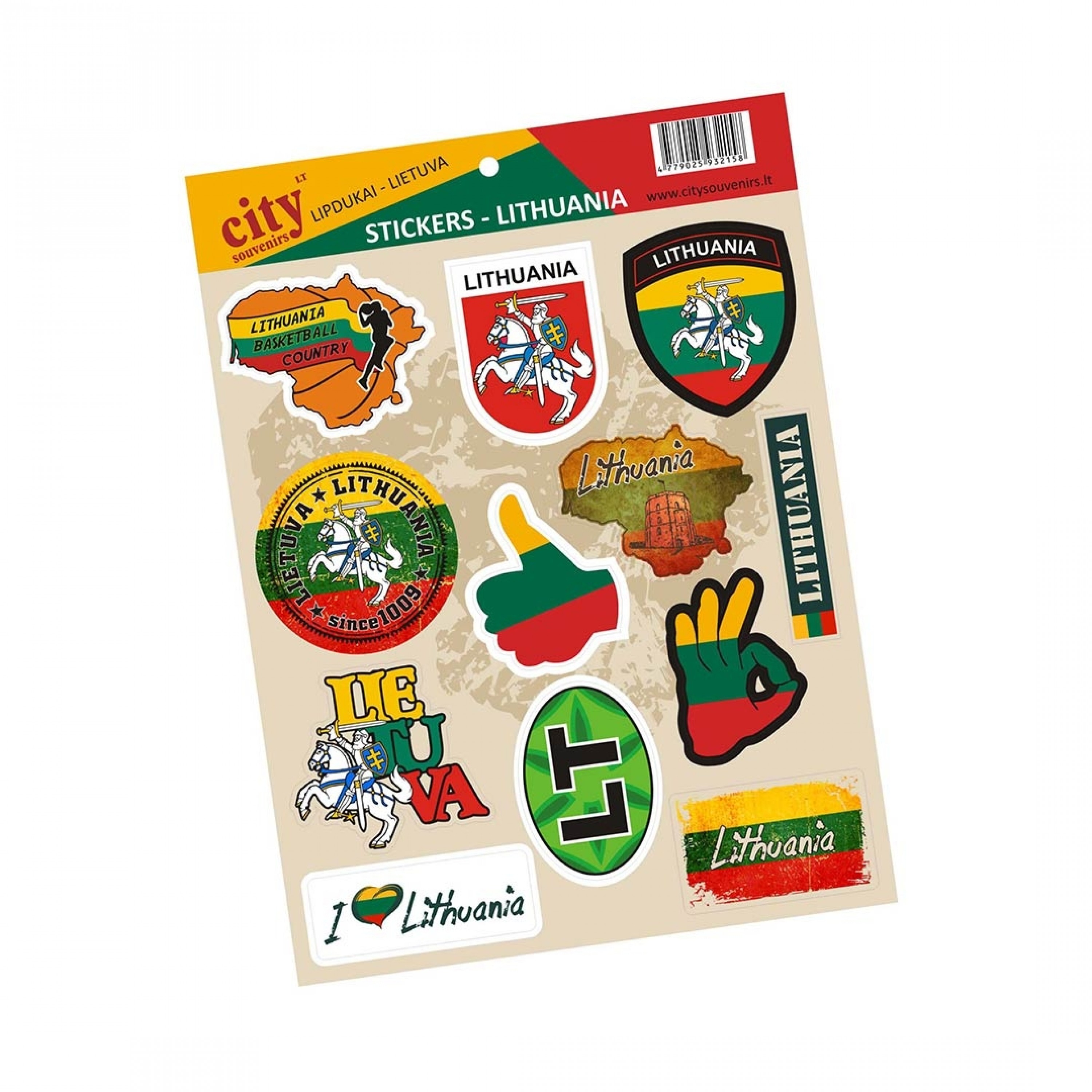 Stickers set Lithuania, price | Citysouvenirs.lt