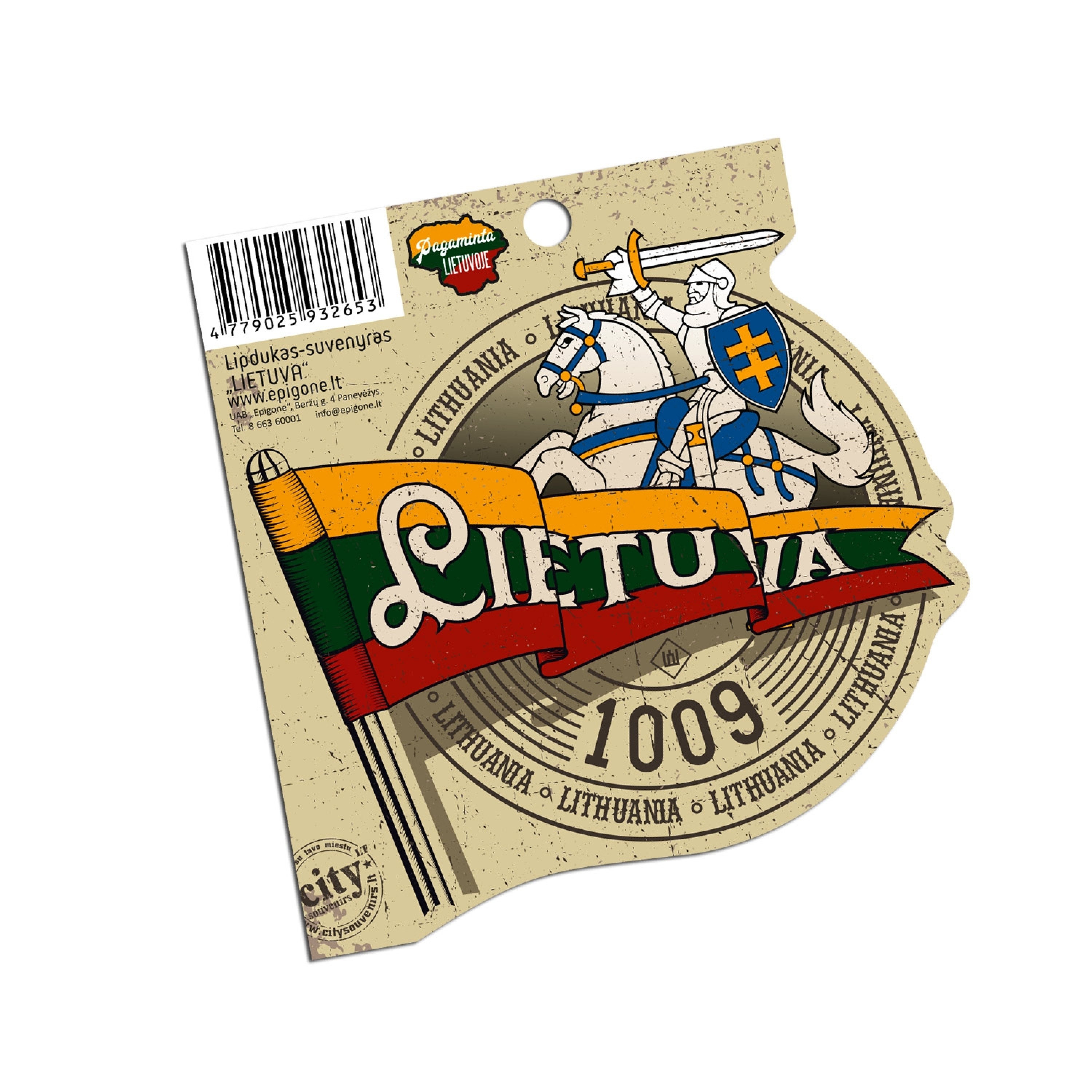 Sticker Lithuania 1009, price | Citysouvenirs.lt