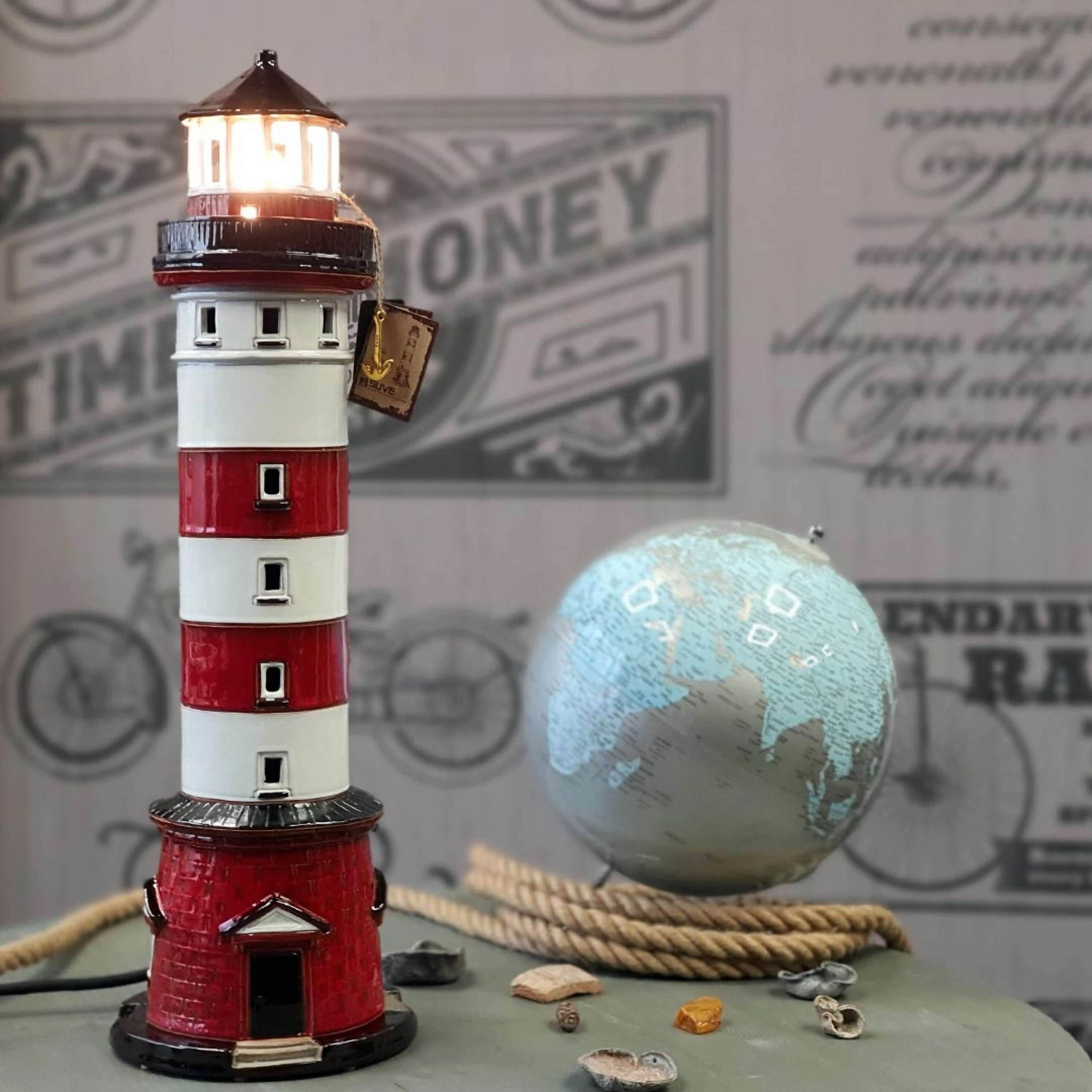 Nida lighthouse bedside desk lamp, price | Citysouvenirs.lt