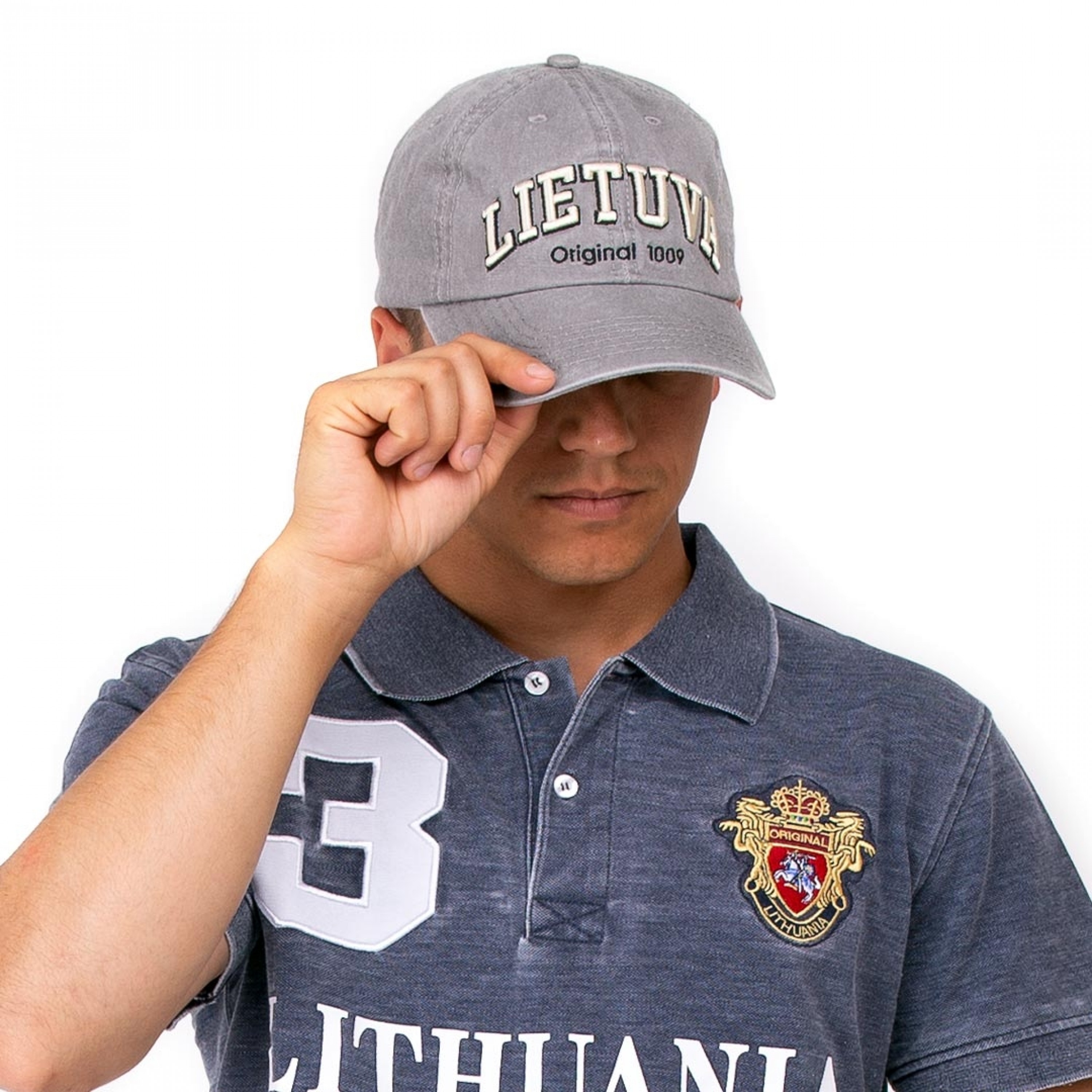 Gray vintage looks baseball cap Lithuania, price | Citysouvenirs.lt