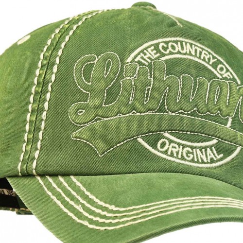 Green denim baseball cap Lithuania, price | Citysouvenirs.lt