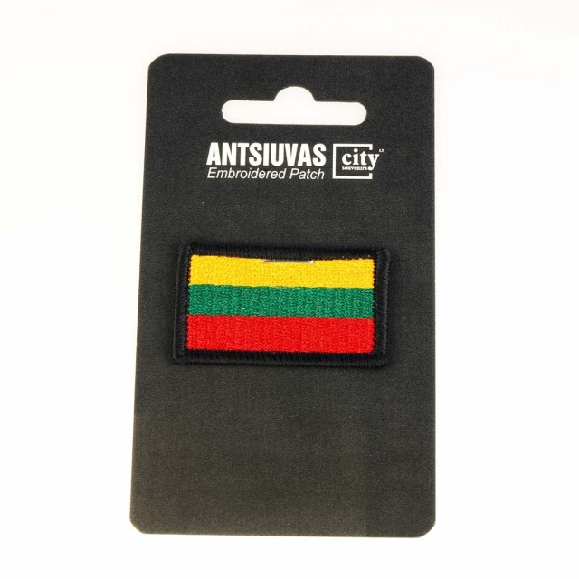 Embroidered patch Lithuanian tricolor flag, price | Citysouvenirs.lt