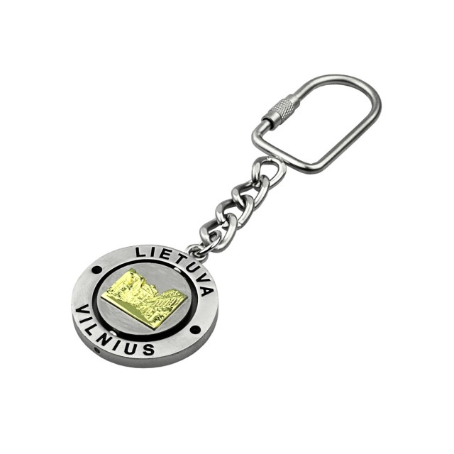 Metal souvenir key chain Vilnius Lithuania, price | Citysouvenirs.lt