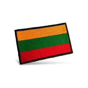 Embroidered patch Lithuanian tricolor, price | Citysouvenirs.lt