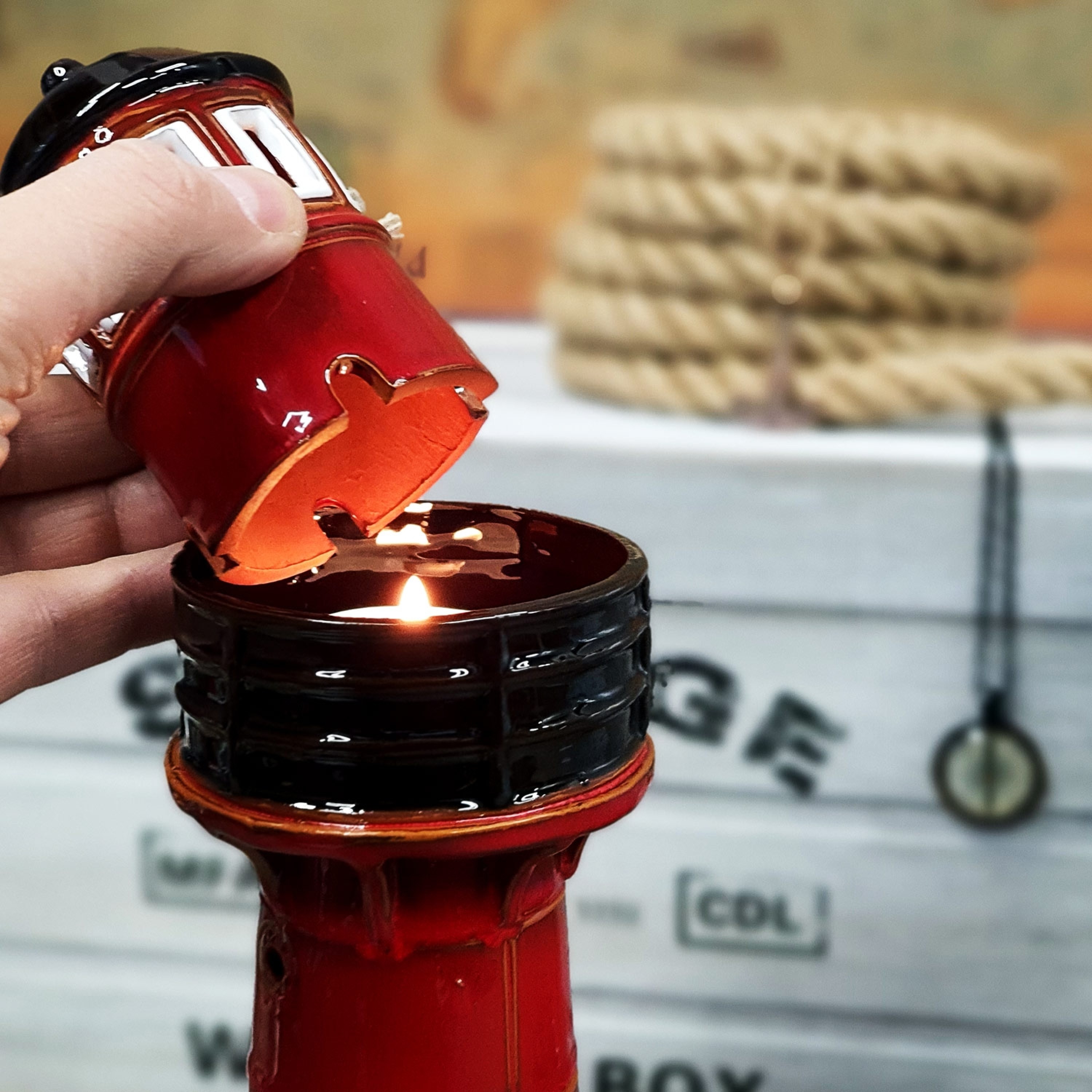 Keramikinis švyturys žvakidė Pervalka, kaina | Citysouvenirs.lt