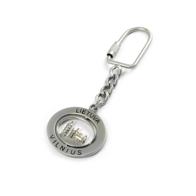 Metalinis raktų pakabukas Vilnius Arkikatedra, kaina | Citysouvenirs.lt